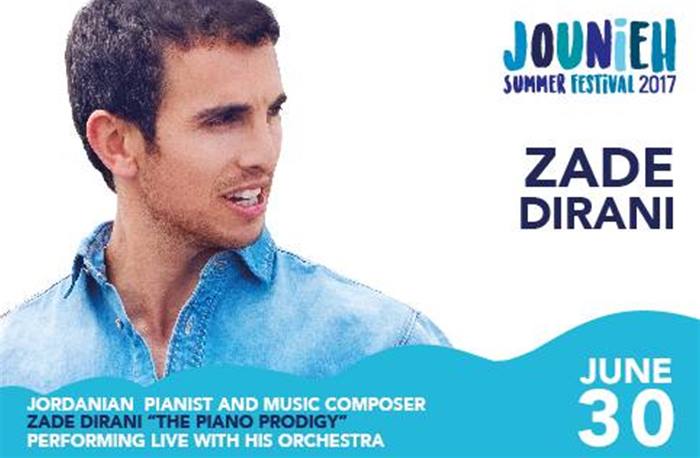 Zade Dirani, The Piano Prodigy, will be performing live at Jounieh ...